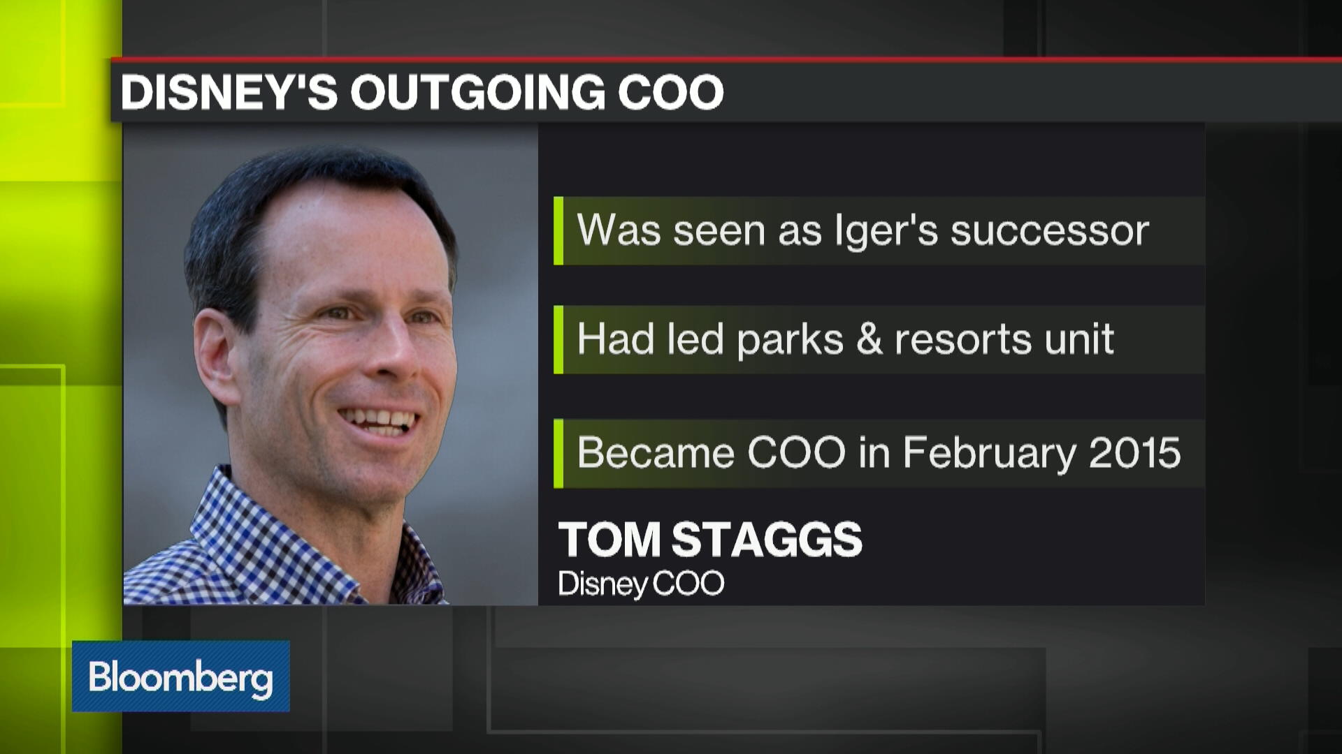 Disney COO Tom Staggs Stepping Down