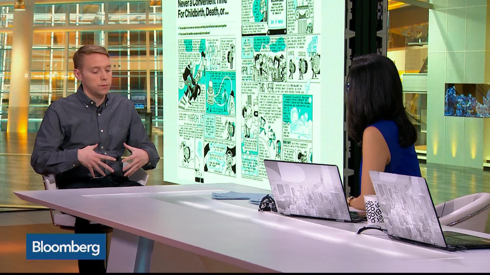 A Comic Illustrating the Evolution of Tax Filing Day