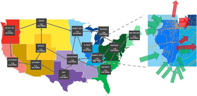 U.S. Regional Natural Gas Balances - LiveSheet 1.2 | BloombergNEF