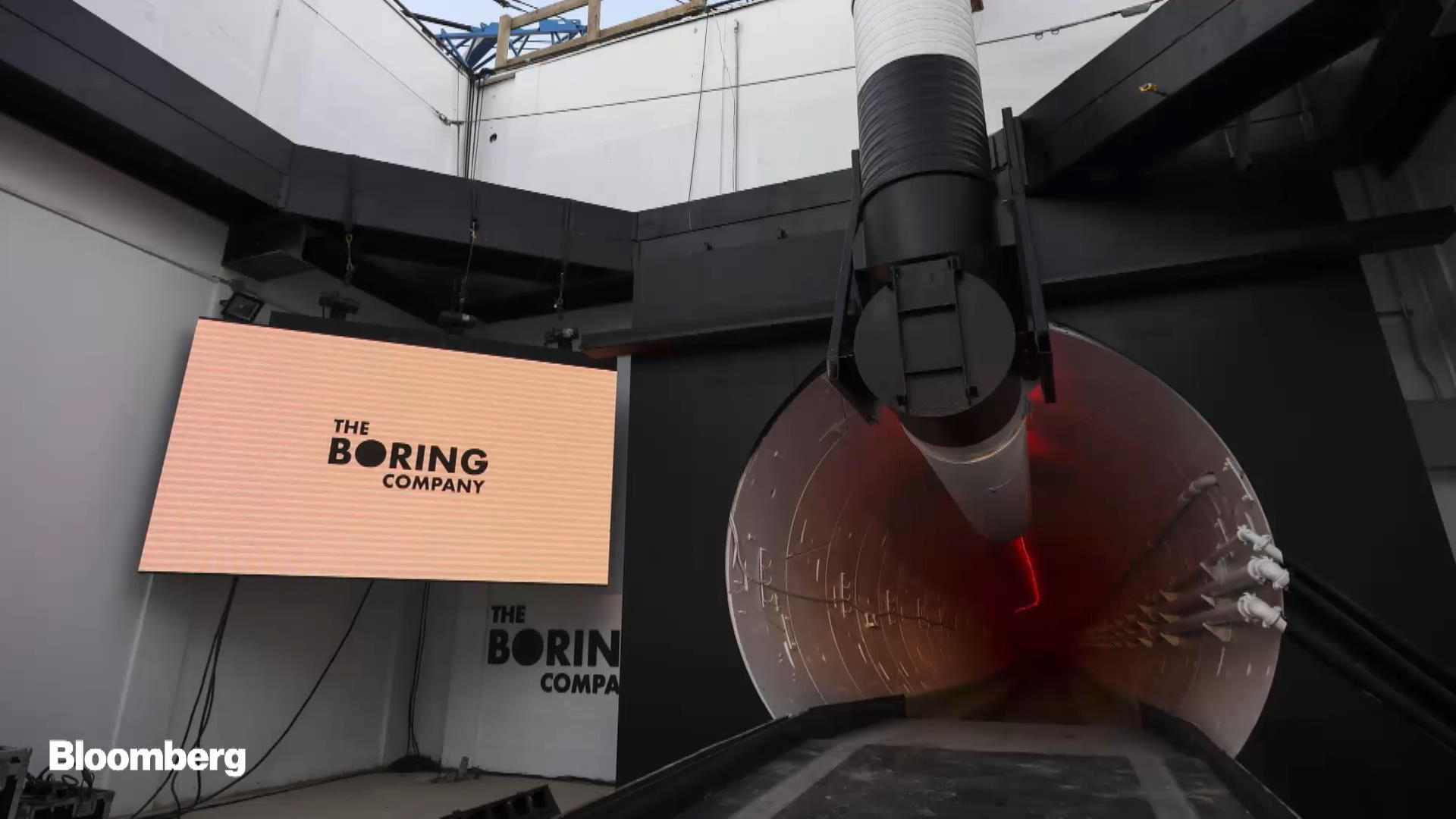 Watch Take a Look Inside Musk's First Boring Tunnel - Bloomberg