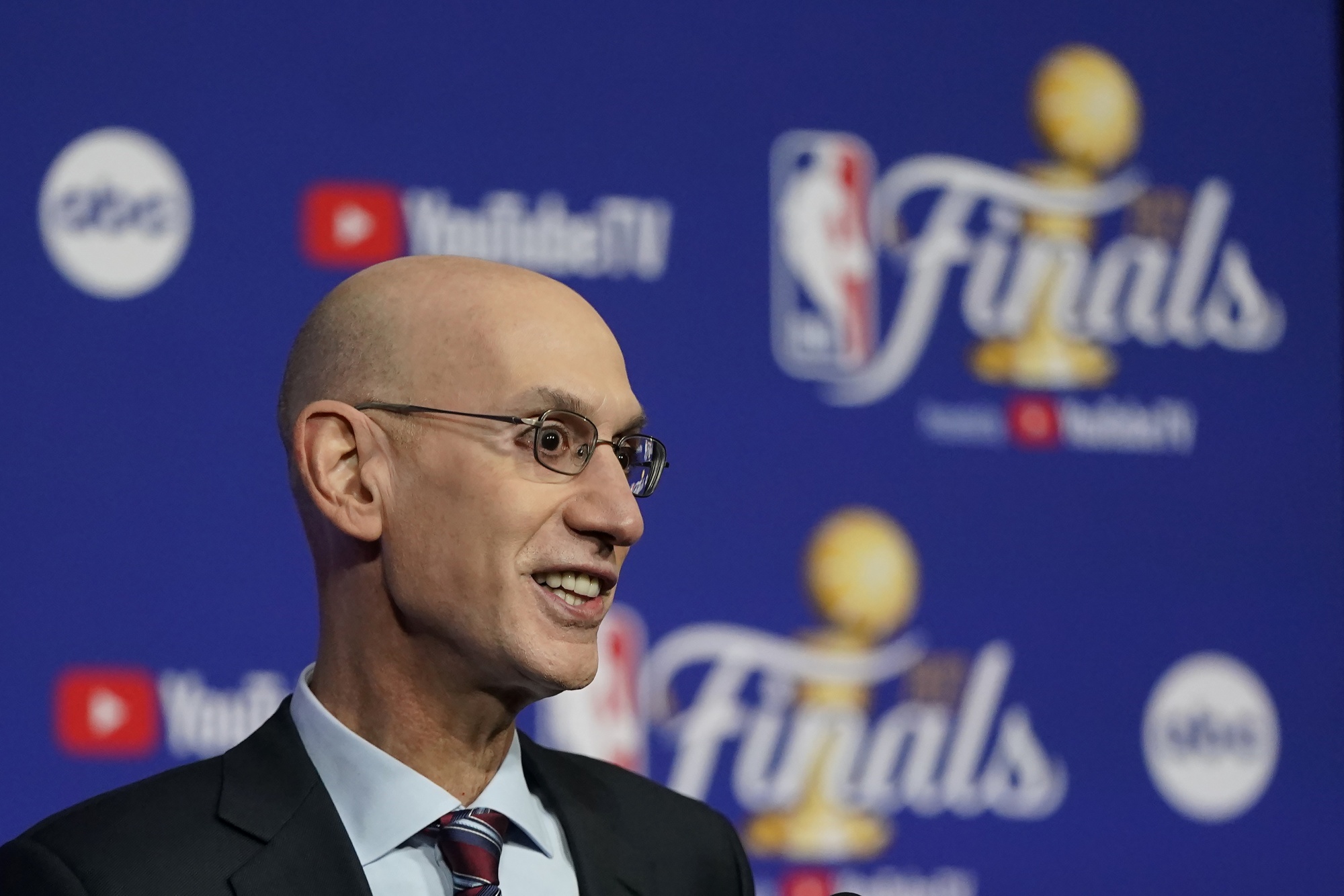 NBA's Adam Silver Enters Protocols, Missing Game 5 of Finals - Bloomberg