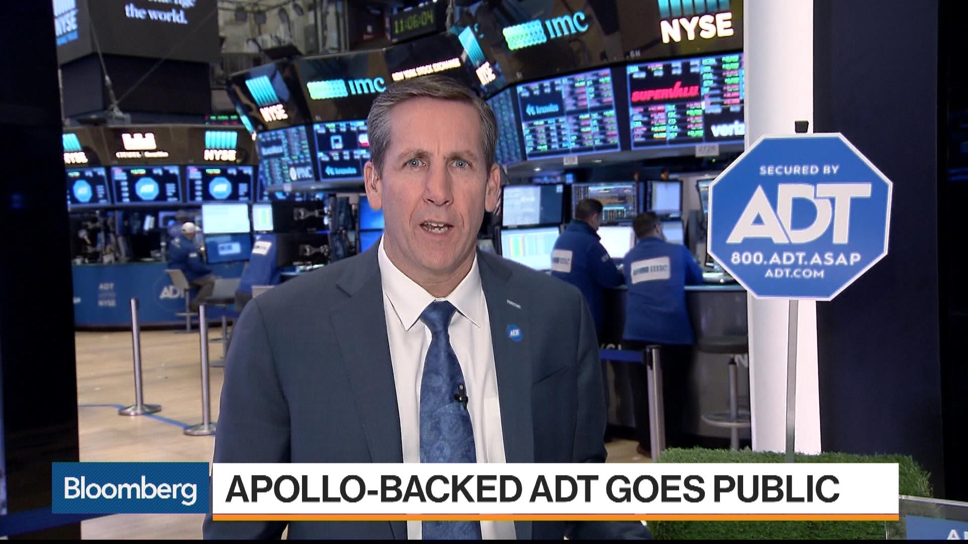 Watch ADT CEO Whall Optimistic on First Day of Trading - Bloomberg