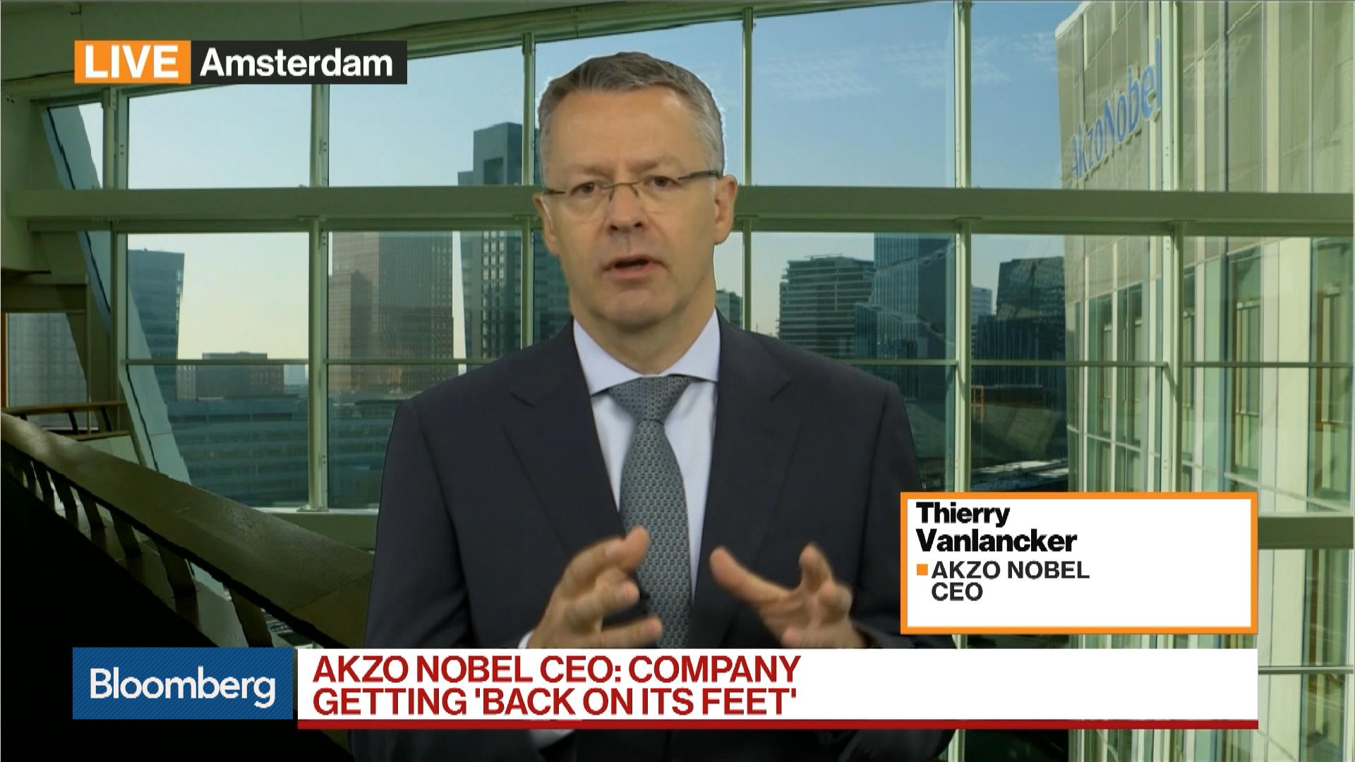 Watch Akzo Nobel CEO Says Company Getting `Back on Its Feet' - Bloomberg