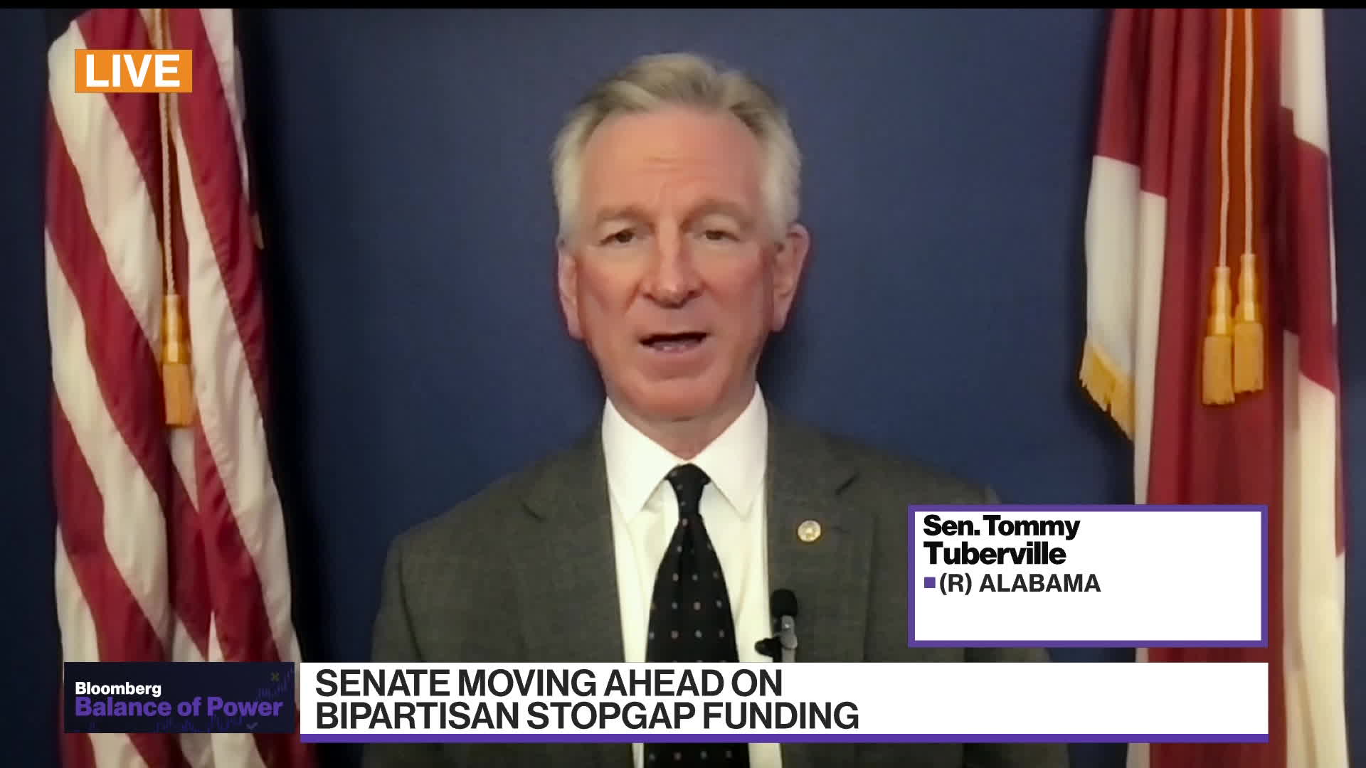 Watch Sen. Tuberville on Shutdown, Ukraine, Military Blockcade - Bloomberg