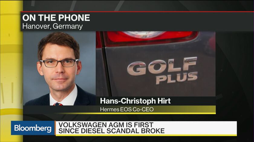 VW Chairman Under Fire From Investors for Dual Role in Crisis - Bloomberg