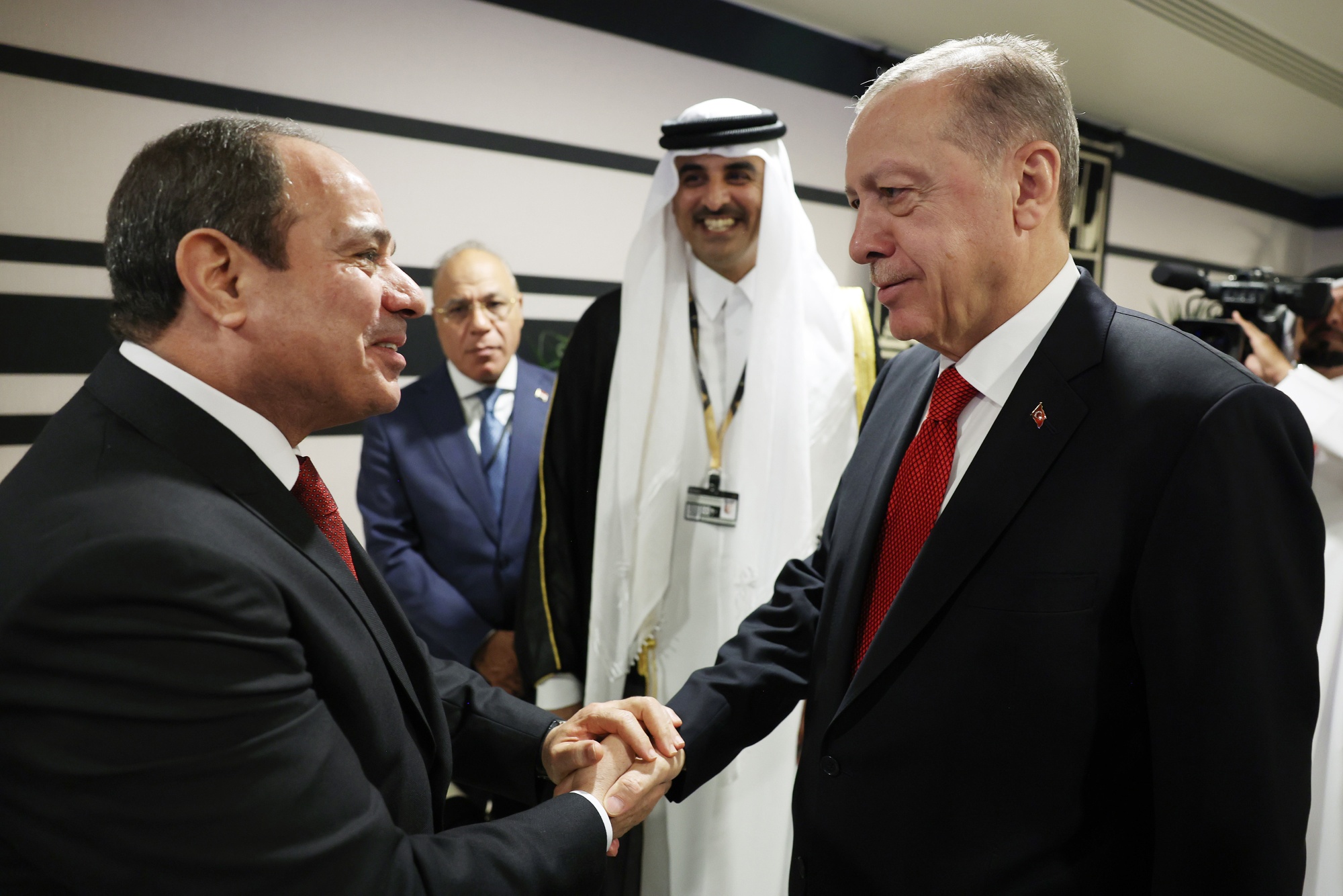 Turkey’s Erdogan and Egypt’s El-Sisi Shake Hand, Marking Bilateral ...