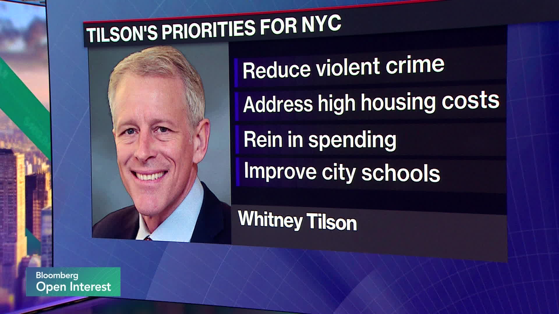 Watch NYC Mayoral Candidate Tilson - Bloomberg