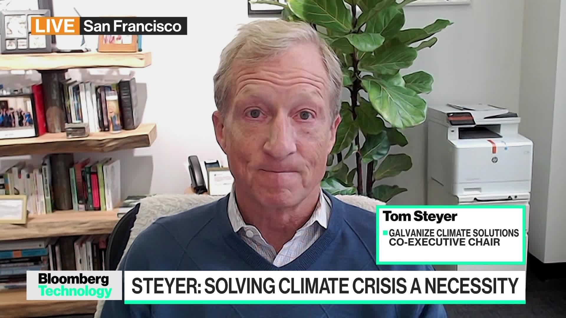 Watch Steyer: Investors Getting Educated on Climate Response - Bloomberg