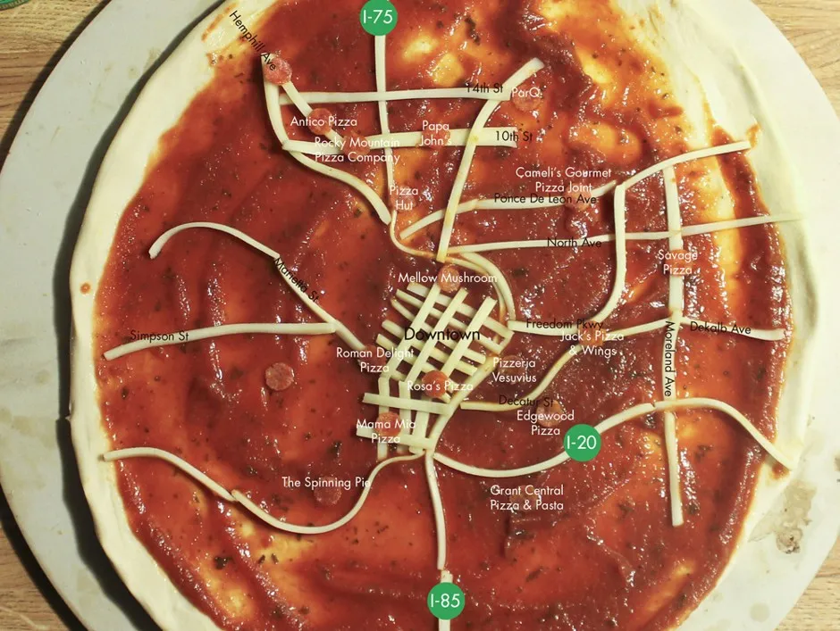 Delicious Map of the Day: A Pizza Map of All the Pizza Places in ...