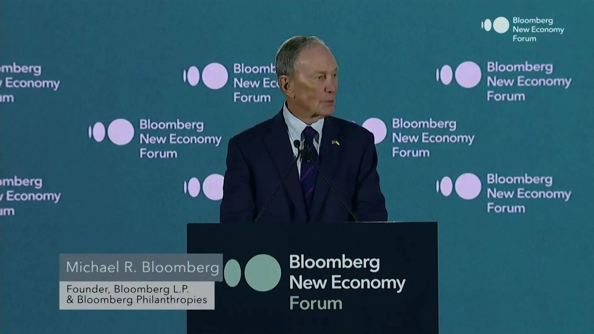 Watch Mike Bloomberg Opens 2025 New Economy Forum - Bloomberg