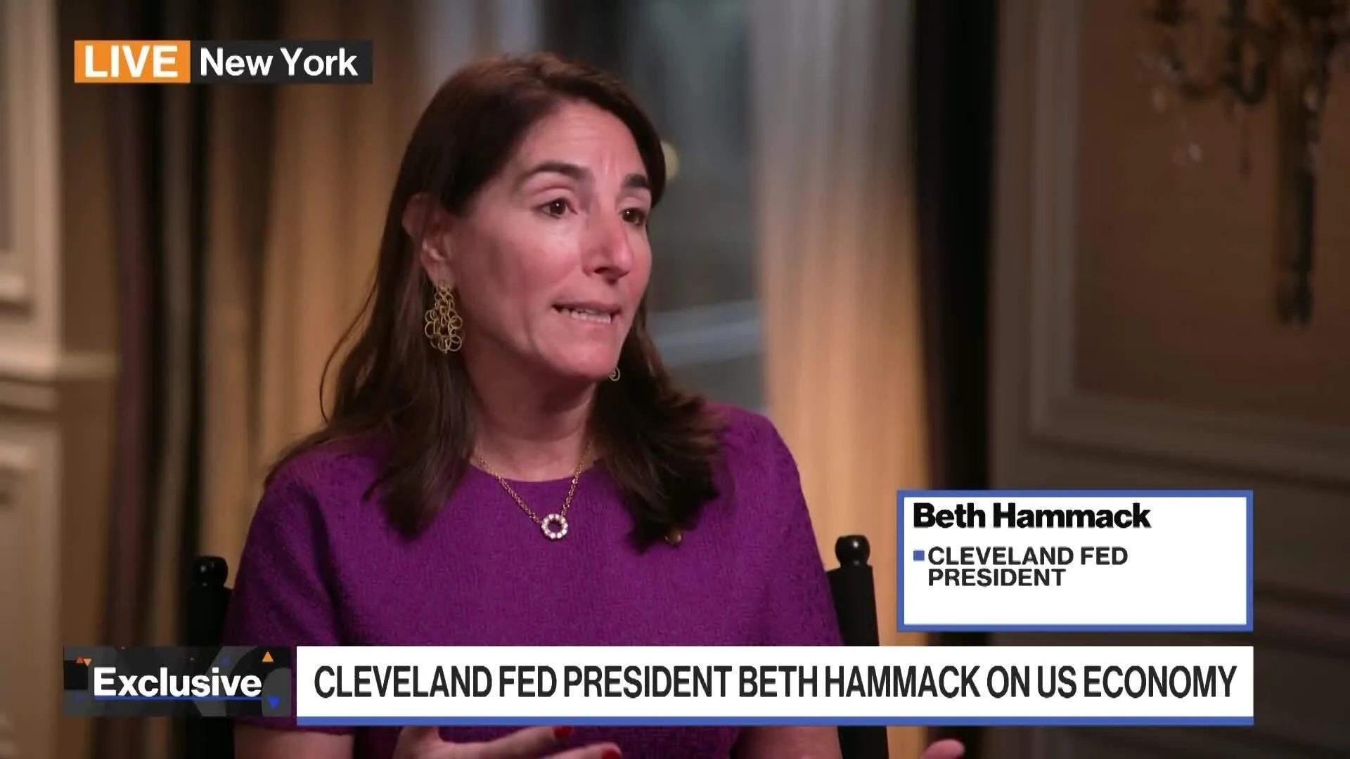 Watch Fed's Hammack Sees Two-Sided Risks to Interest Rates - Bloomberg