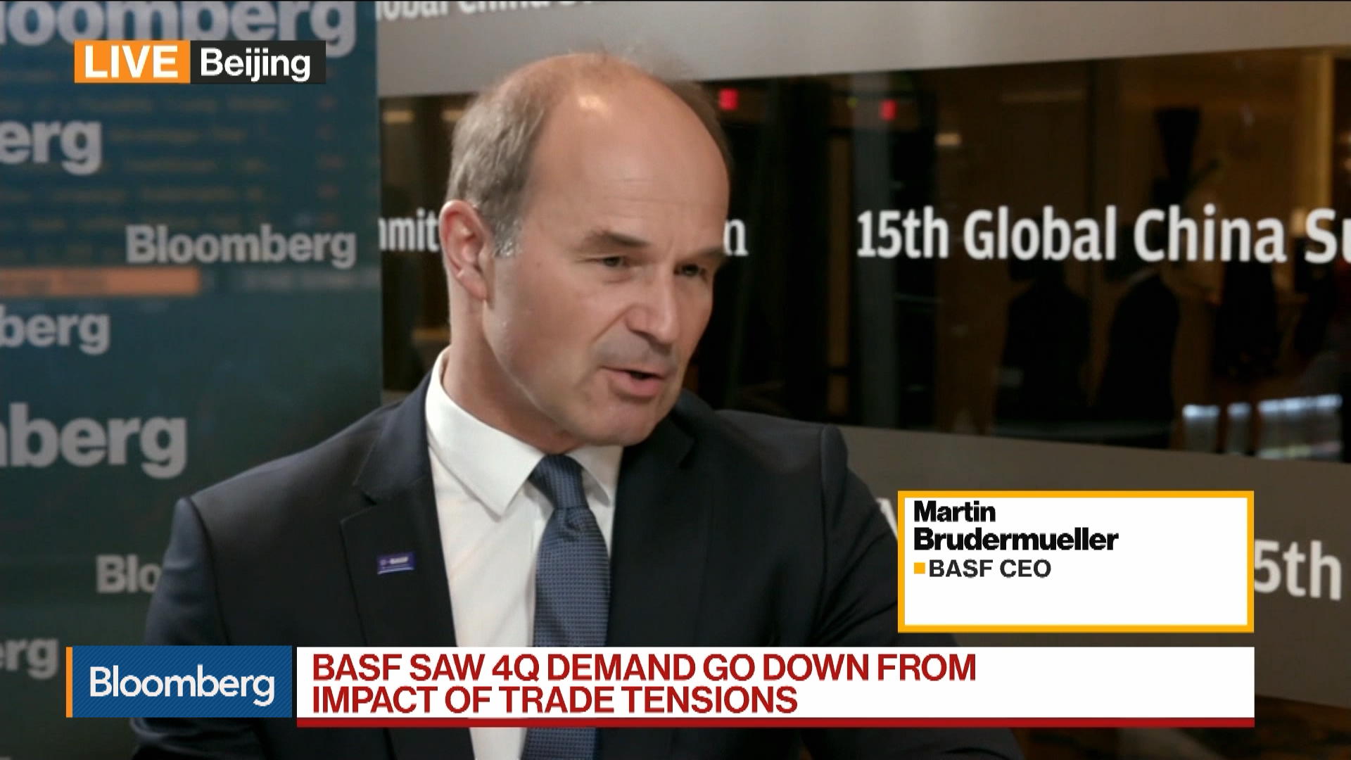 Watch BASF CEO Says China to Make up 50% of Global Chemical Market in ...