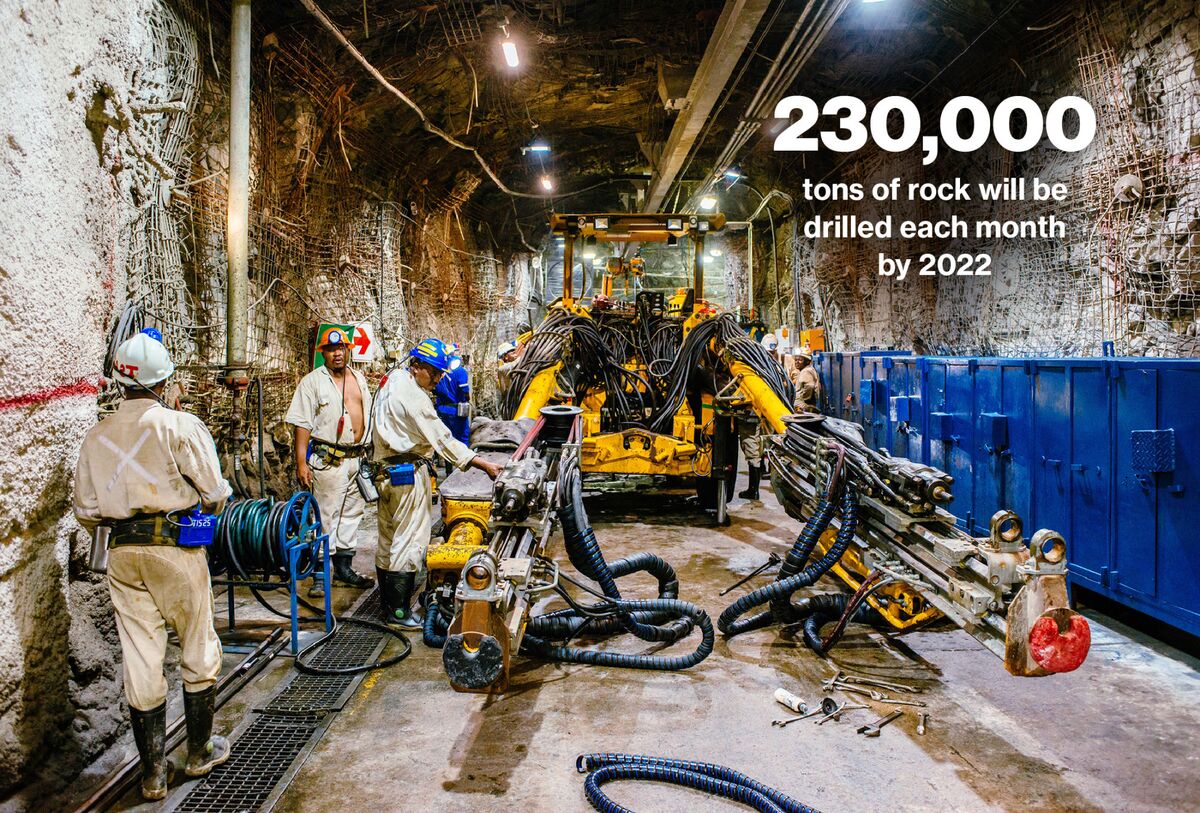 Gold Fields South Deep Mine, Digging Two Miles Underground - Bloomberg