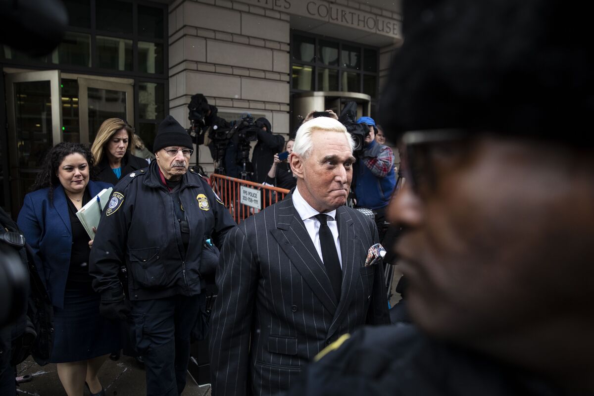 Roger Stone Faces Judge After Posting Her Image With Crosshairs - Bloomberg