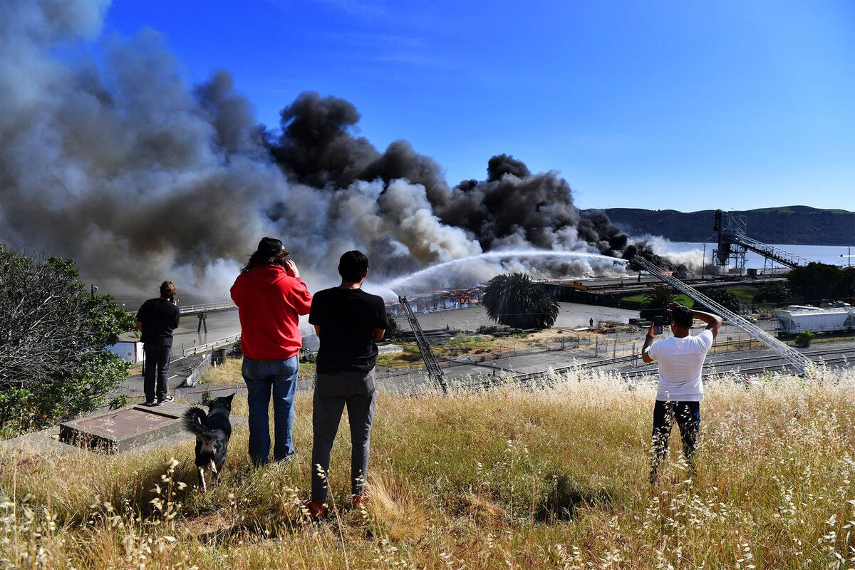 California Dock Fire May Pressure Already-High Gasoline Prices - Bloomberg