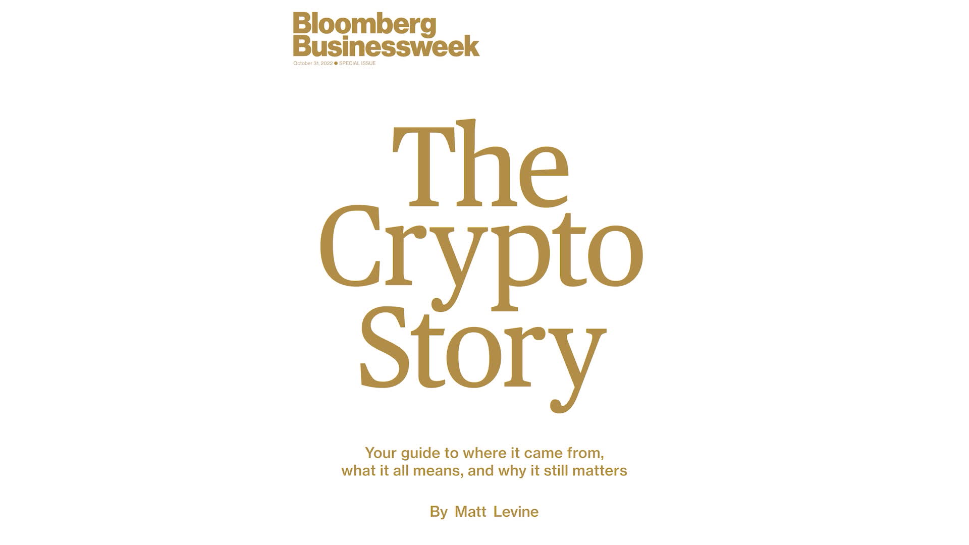 Watch Why Crypto Still Matters: Matt Levine - Bloomberg