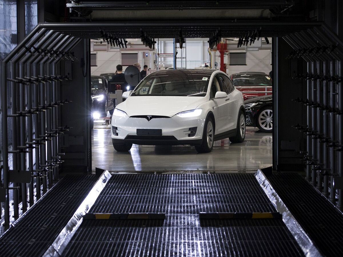 Tesla Sinks as Euphoria Shifts to Scrutiny on Growth, Valuation - Bloomberg