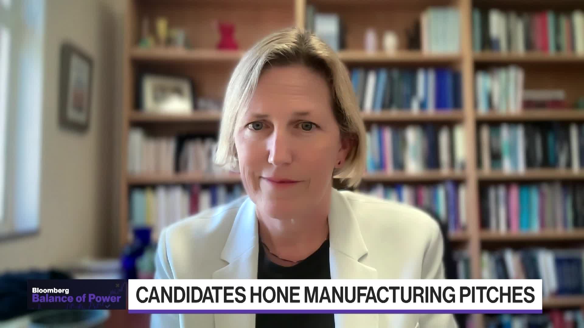 Watch Kimberly Clausing on Harris, Trump Manufacturing Pitches - Bloomberg