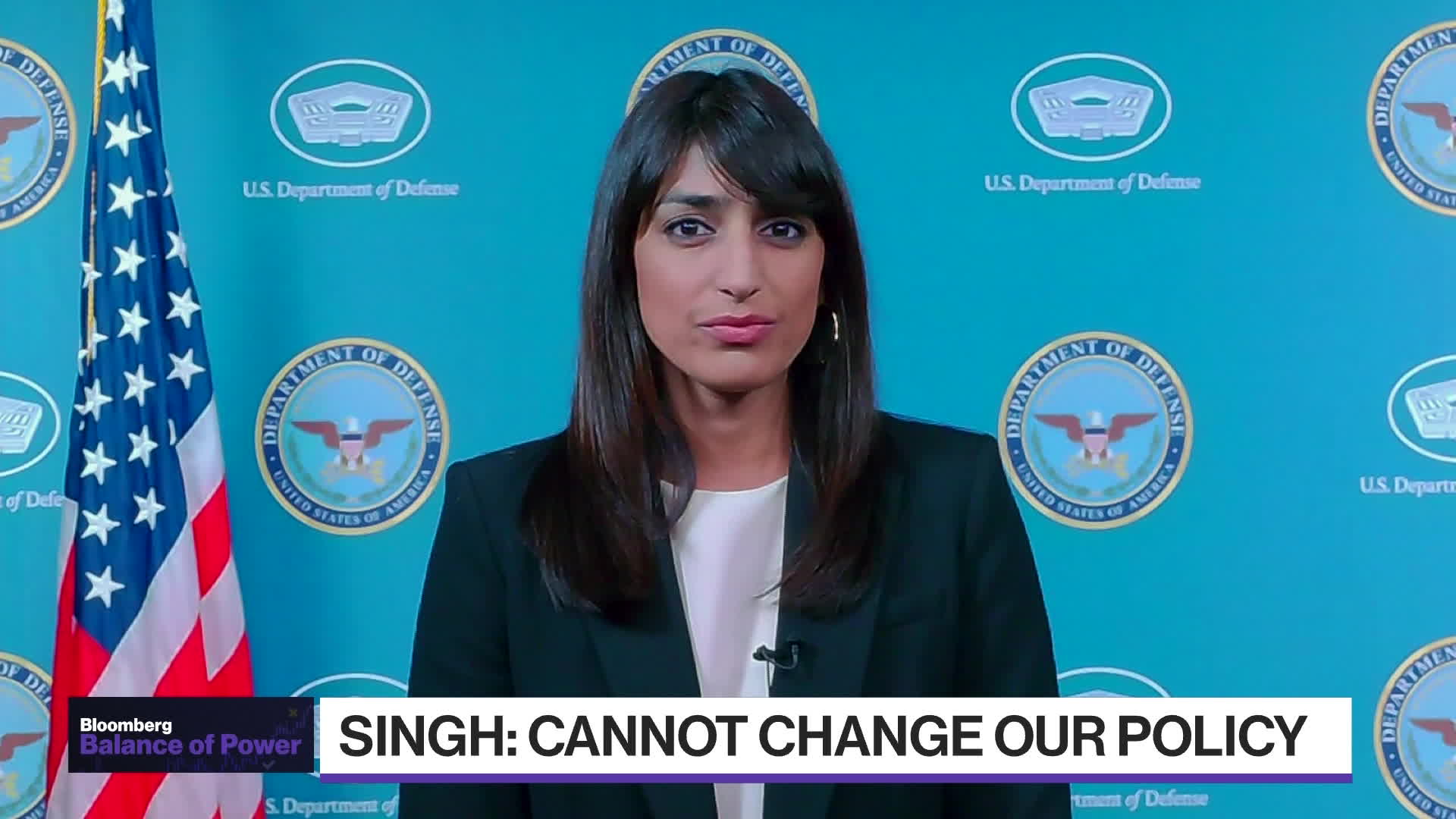 Watch Cannot Change Our Policy: Pentagon's Sabrina Singh - Bloomberg