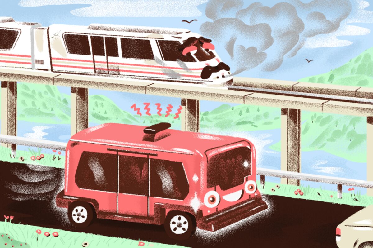 A Florida Monorail Makes Way for the Robot Bus of Tomorrow - Bloomberg