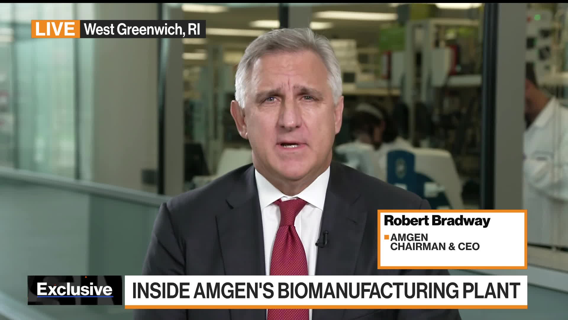 Watch Amgen CEO on New Products, M&A, Drug Pricing Legislation - Bloomberg