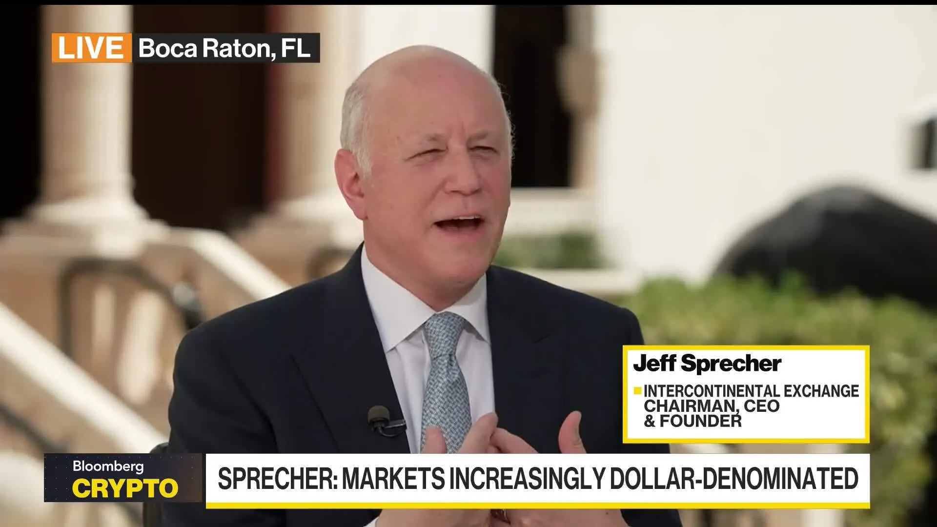 Watch Markets Increasingly Dollar-Denominated: Sprecher - Bloomberg