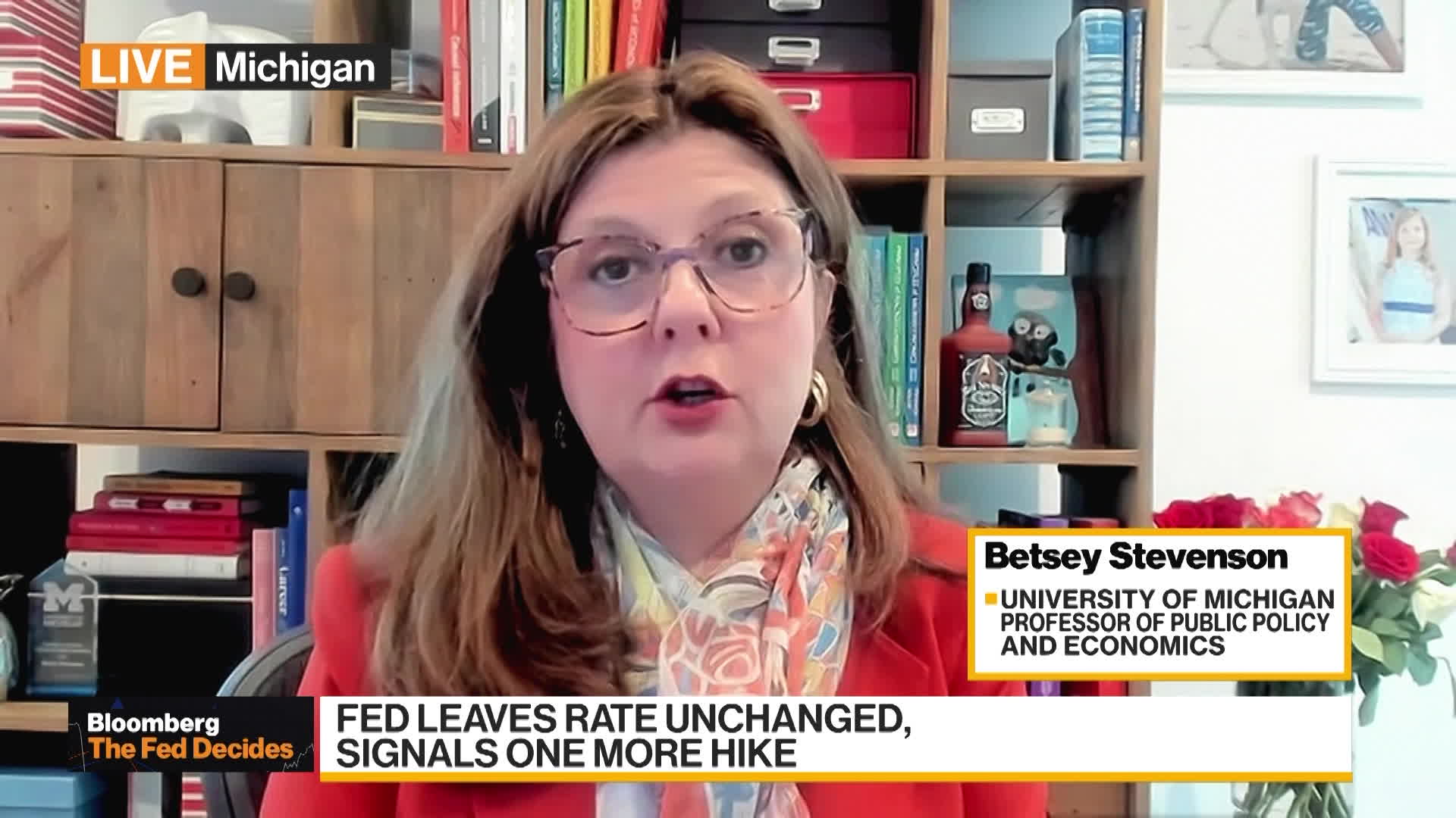Watch Univ. of Michigan Prof. Stevenson on Fed Pause - Bloomberg