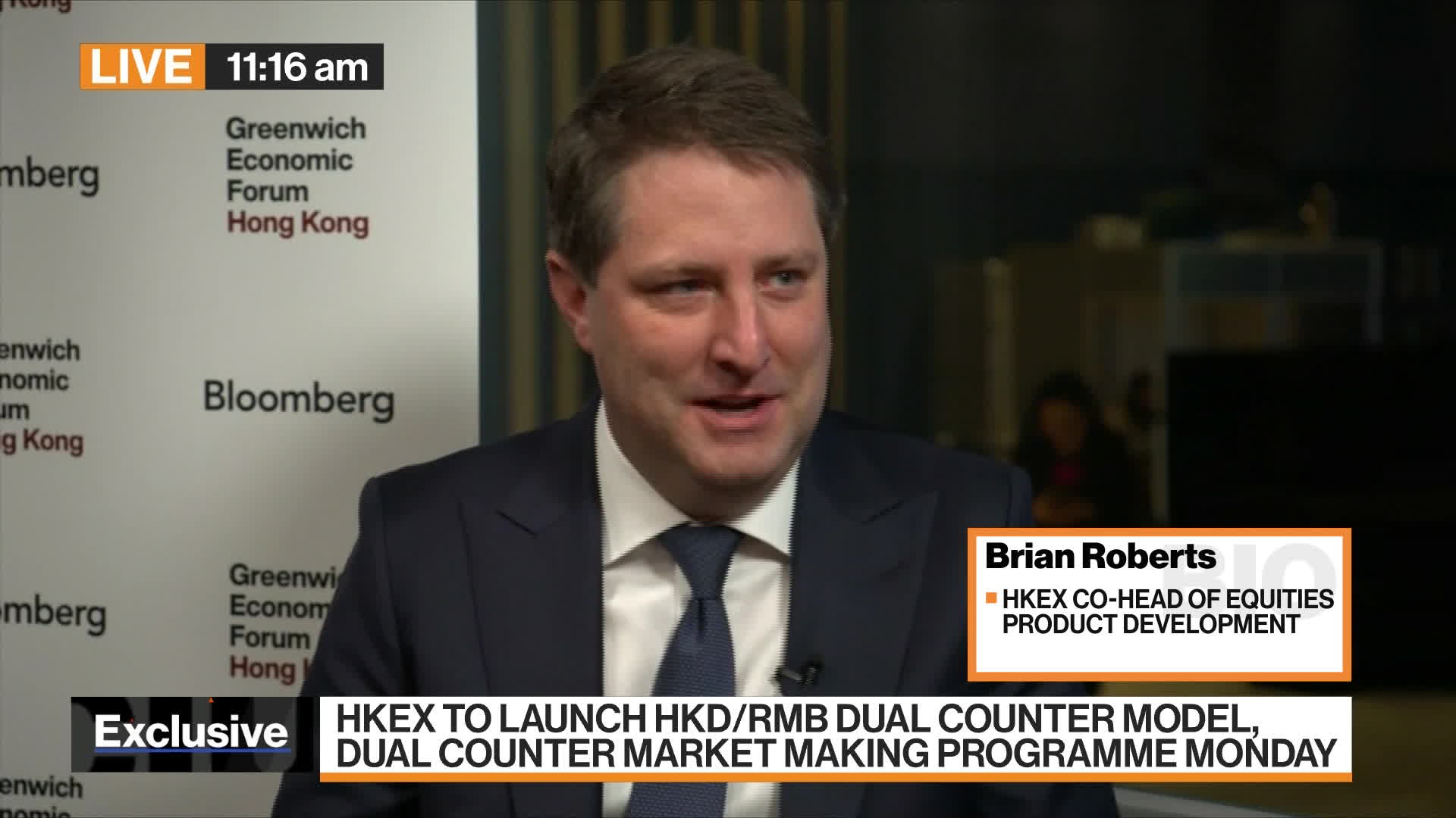 Watch HKEX on the Exchange's New Dual Counter Trading - Bloomberg