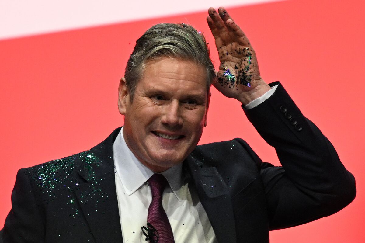 Sir Keir Starmer's Labour Conference Speech Disrupted by Glitter ... Sir Keir Starmer's Labour Conference Speech Disrupted by Glitter ...