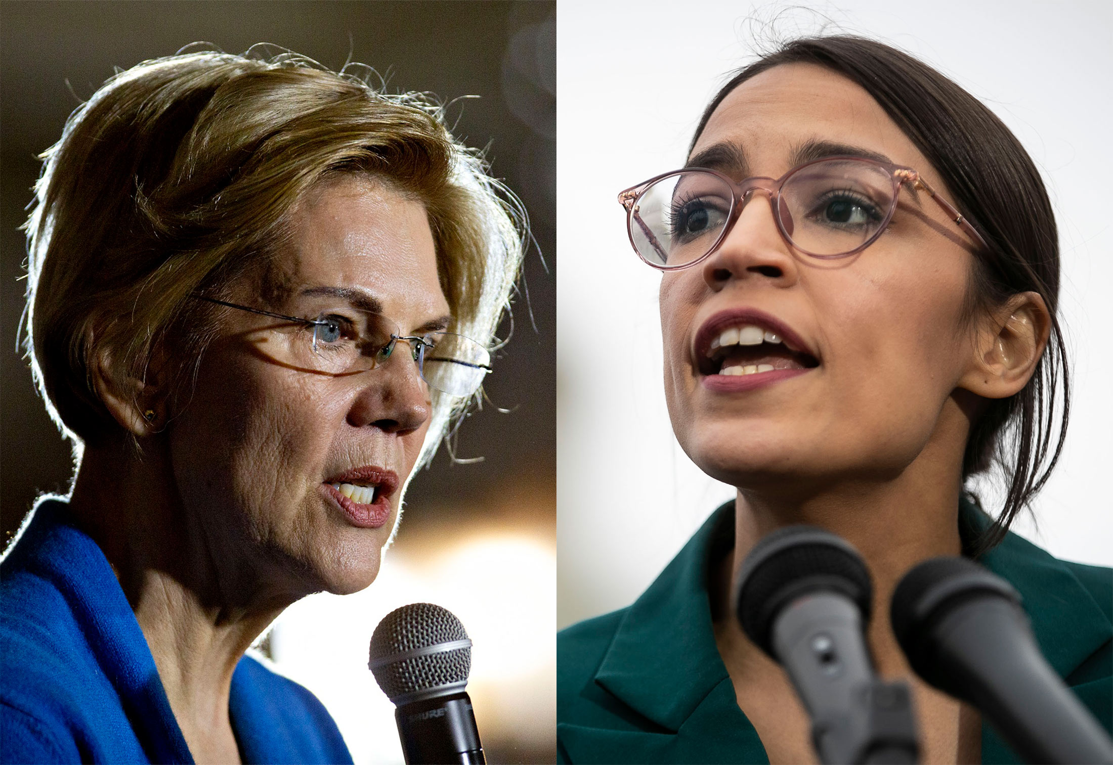 Candidate Warren Has Lunch With Rising Star Ocasio-Cortez - Bloomberg