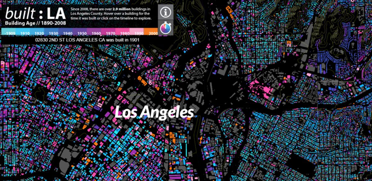 The Age of Every Building in Los Angeles, Mapped - Bloomberg