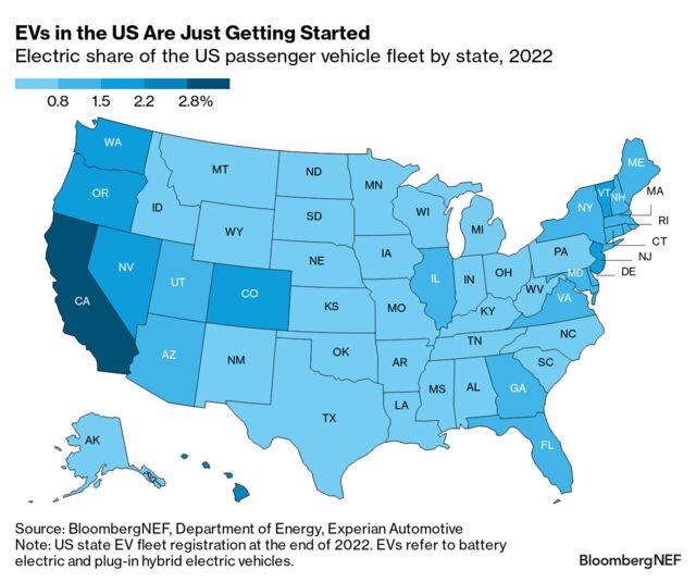 US States Embrace EVs at Very Different Speeds | BloombergNEF