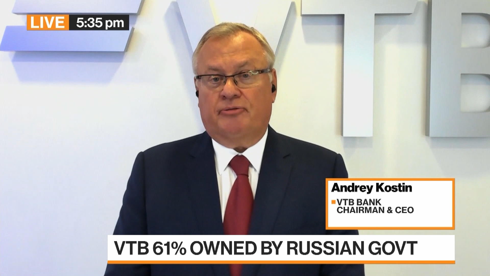 Watch VTB CEO Sees Grounds to Hope Worst Is Behind for Russia-U.S ...