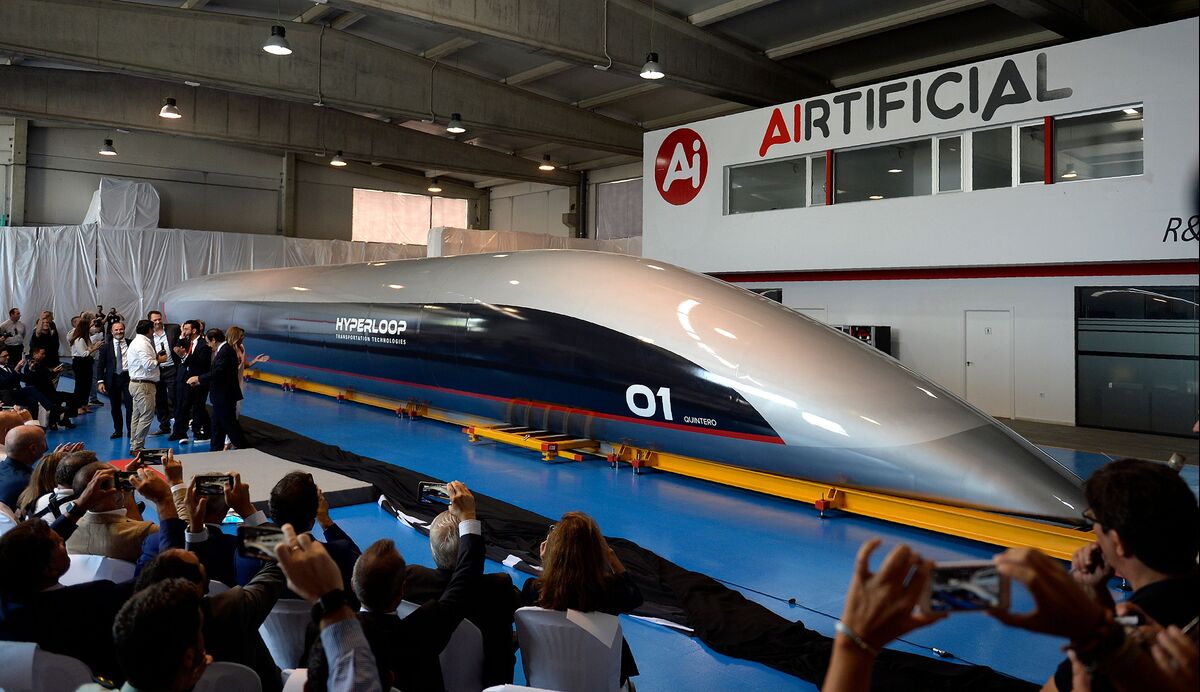 Hyperloop train that used "vibranium" unveiled