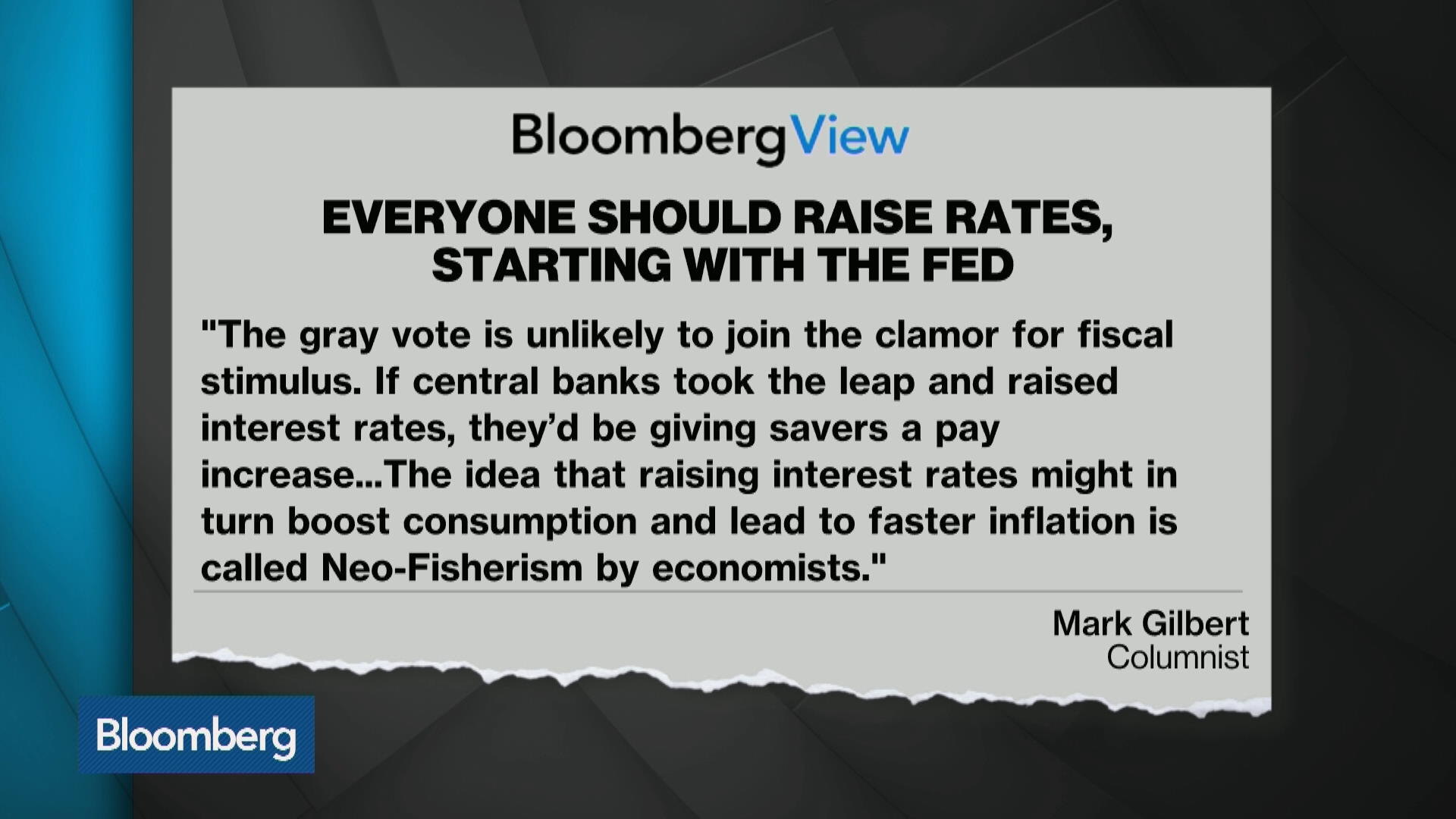 Everyone Should Raises Rates, Starting With Fed