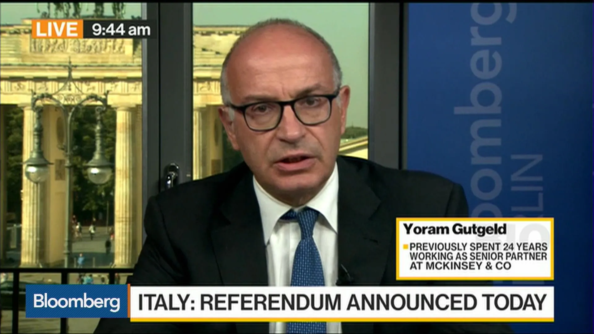 Watch We Can Win the Referendum, Says Renzi Advisor Gutgeld - Bloomberg