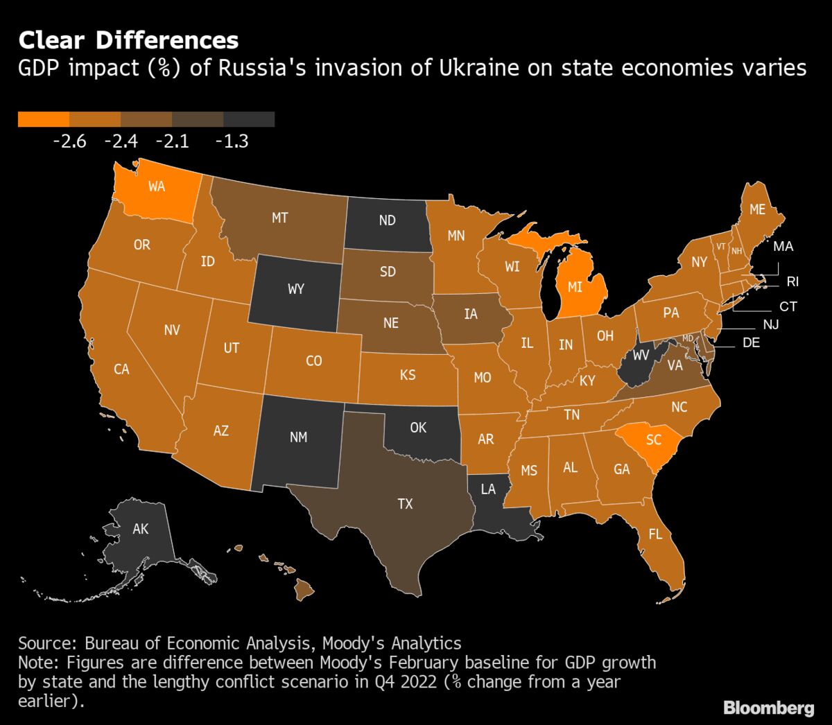 Ukraine War Will Hit U.S. State Economies From Higher Oil Prices, Short ...