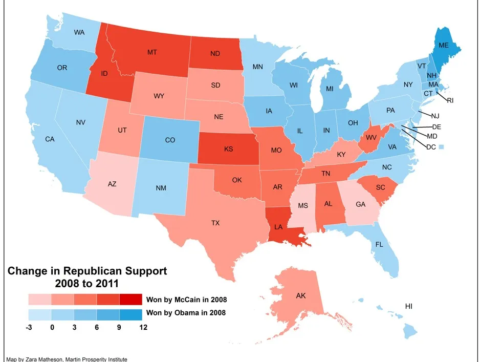 The Increasingly Republican States of America - Bloomberg