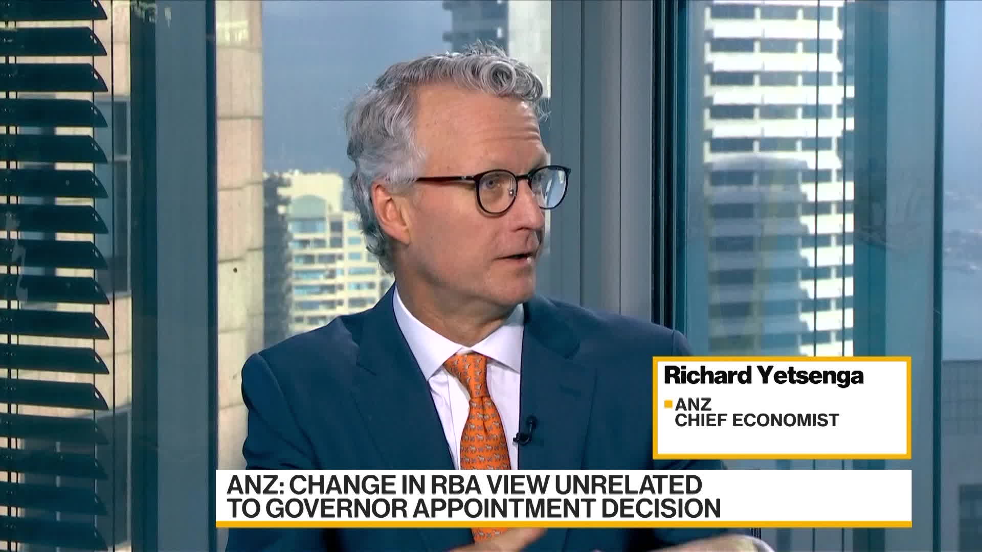 Watch ANZ's Yetsenga on RBA, Central Banks - Bloomberg
