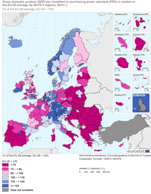 Socioeconomic Maps Of Europe Europe Guide Eupedia
