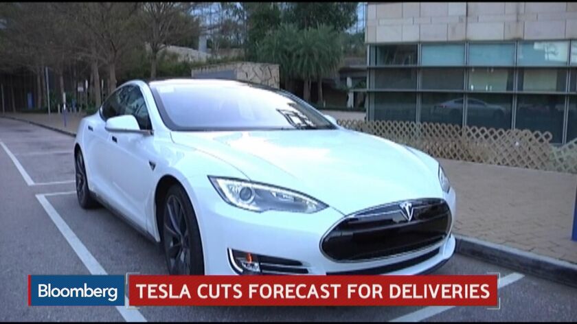 Tesla Falls on Sales Target Cut to as Few as 50,000 Vehicles - Bloomberg