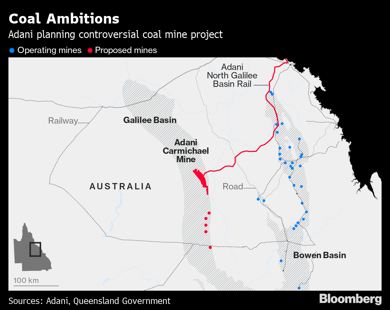 Adani Rail Project Map - Charin Aprilette