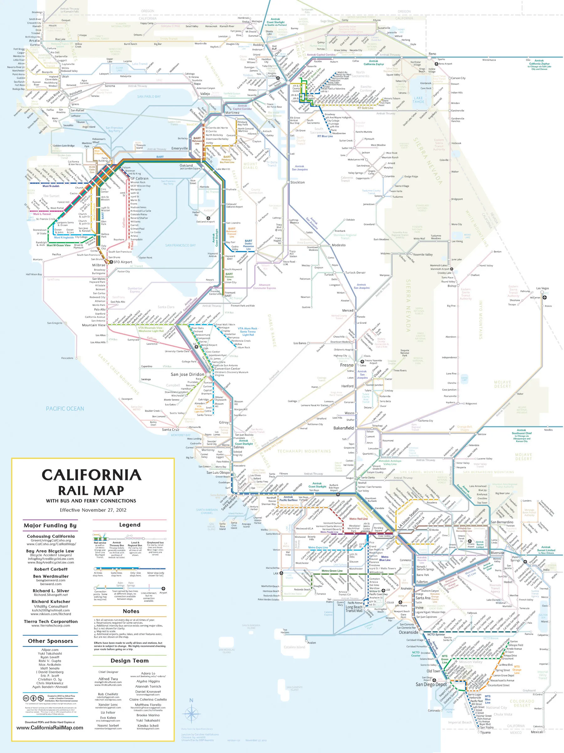 Amtrak Route Map California Free Printable Maps