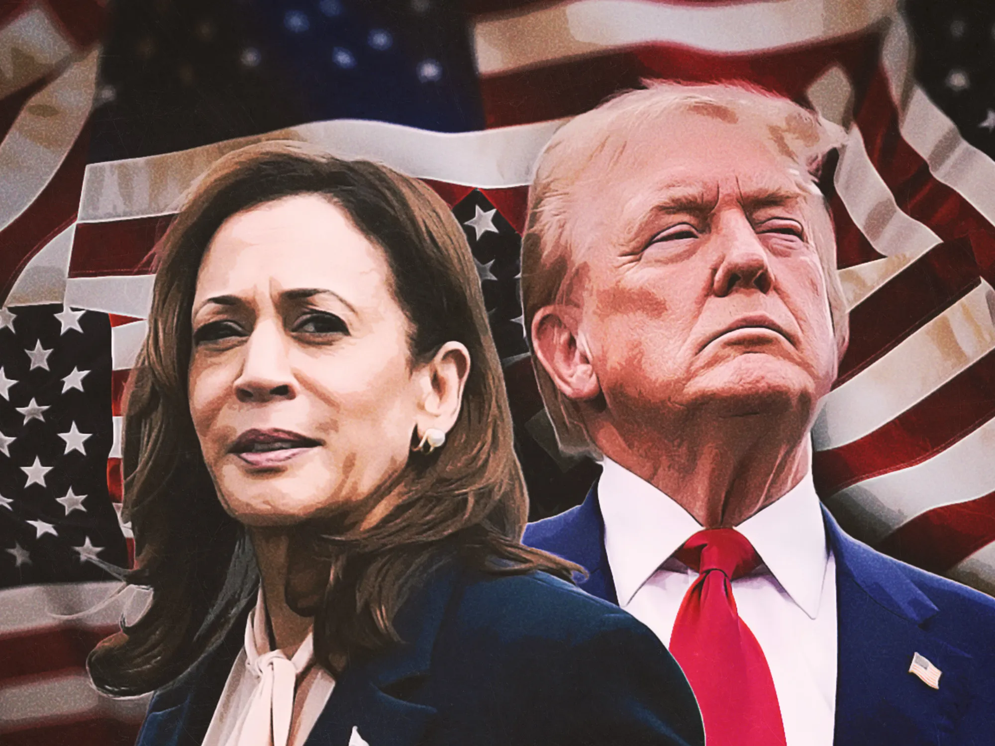 A dos semanas de las elecciones, Trump y Harris están empatados - Bloomberg