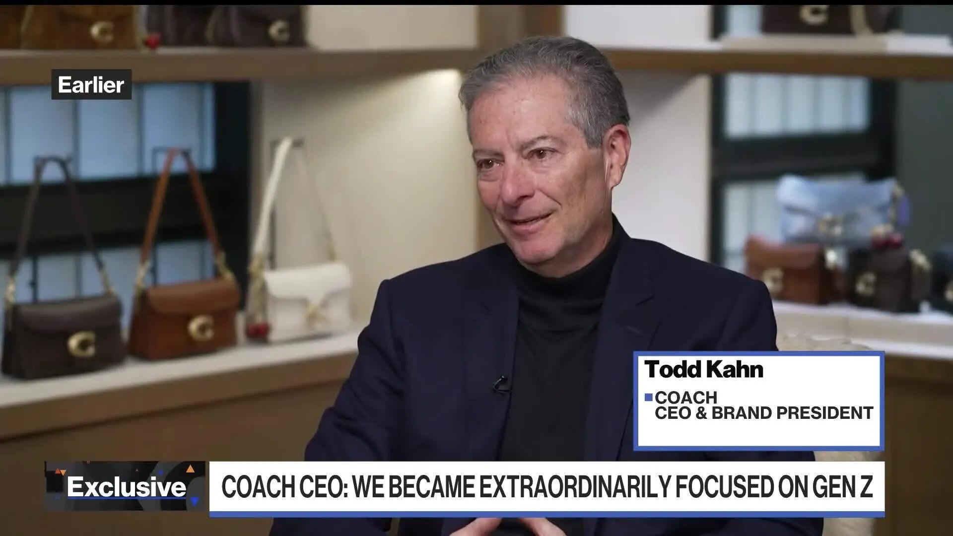 Watch Coach CEO: Tariffs No Longer in Play Internationally - Bloomberg