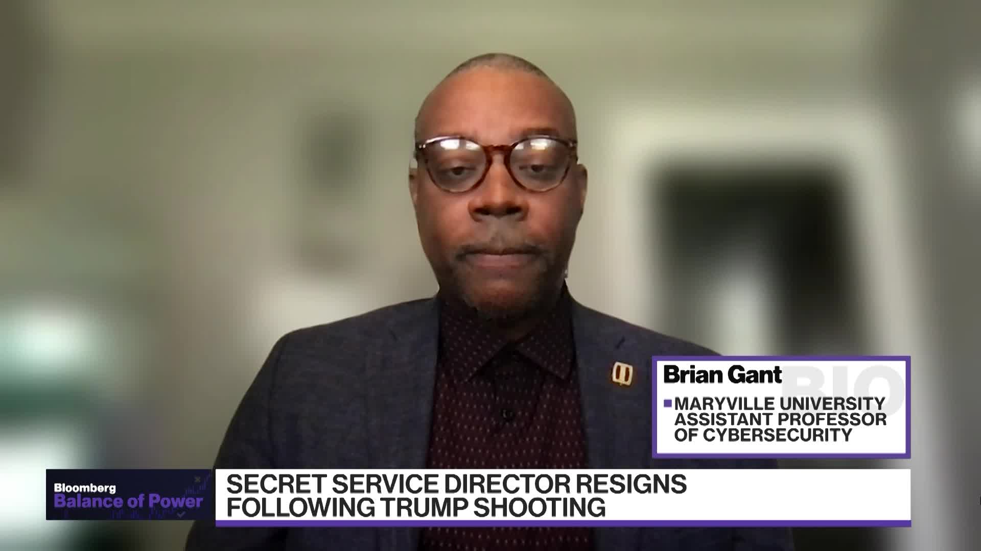 Watch Brian Gant on US Secret Service Director Resigning - Bloomberg