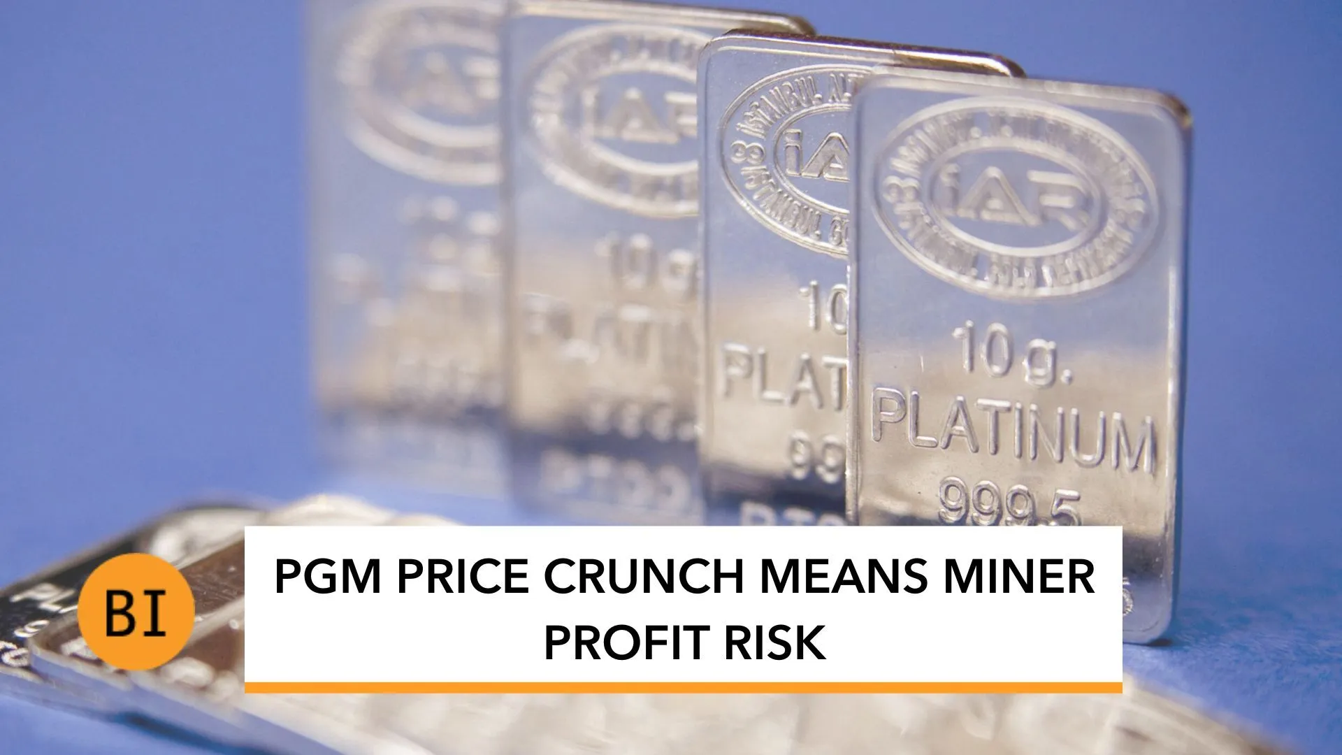 Watch PGM Price Crunch Means Miner Profit Risk - Bloomberg