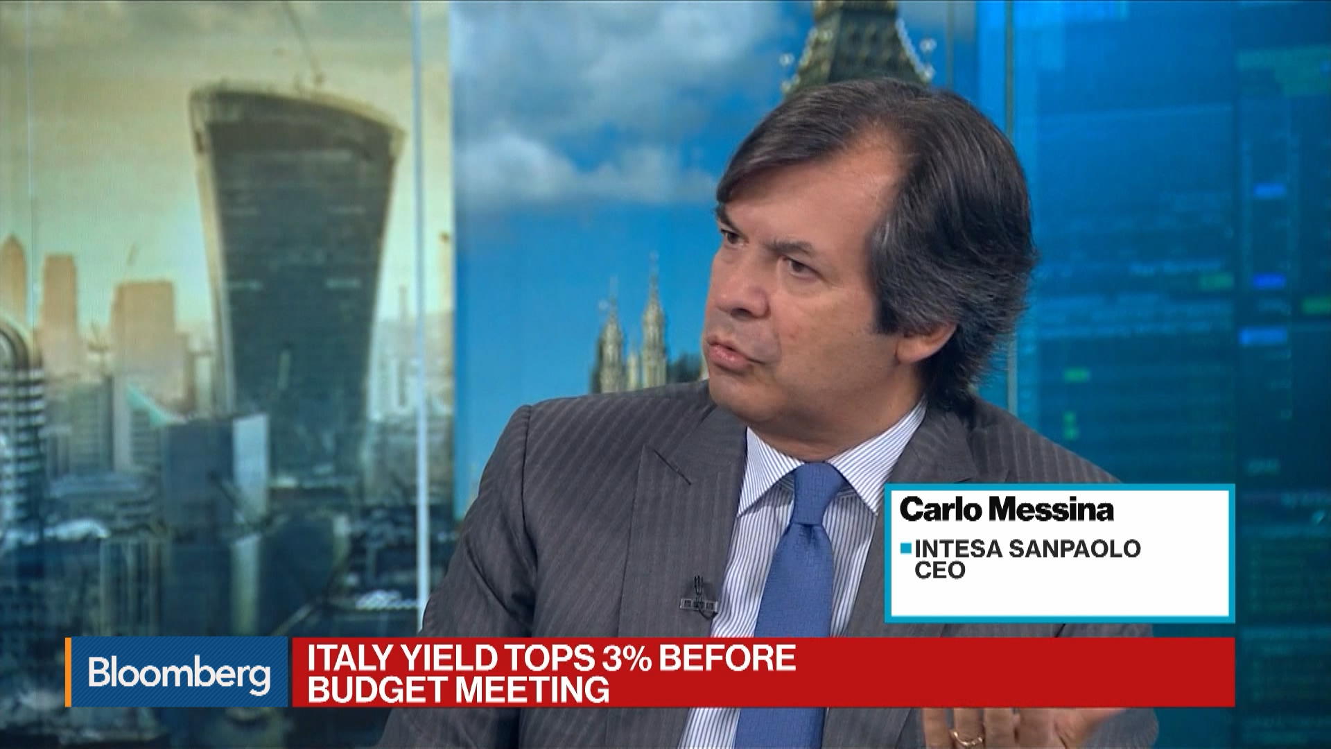 Watch Intesa CEO on Italian Economy, Asset Management, Trade - Bloomberg