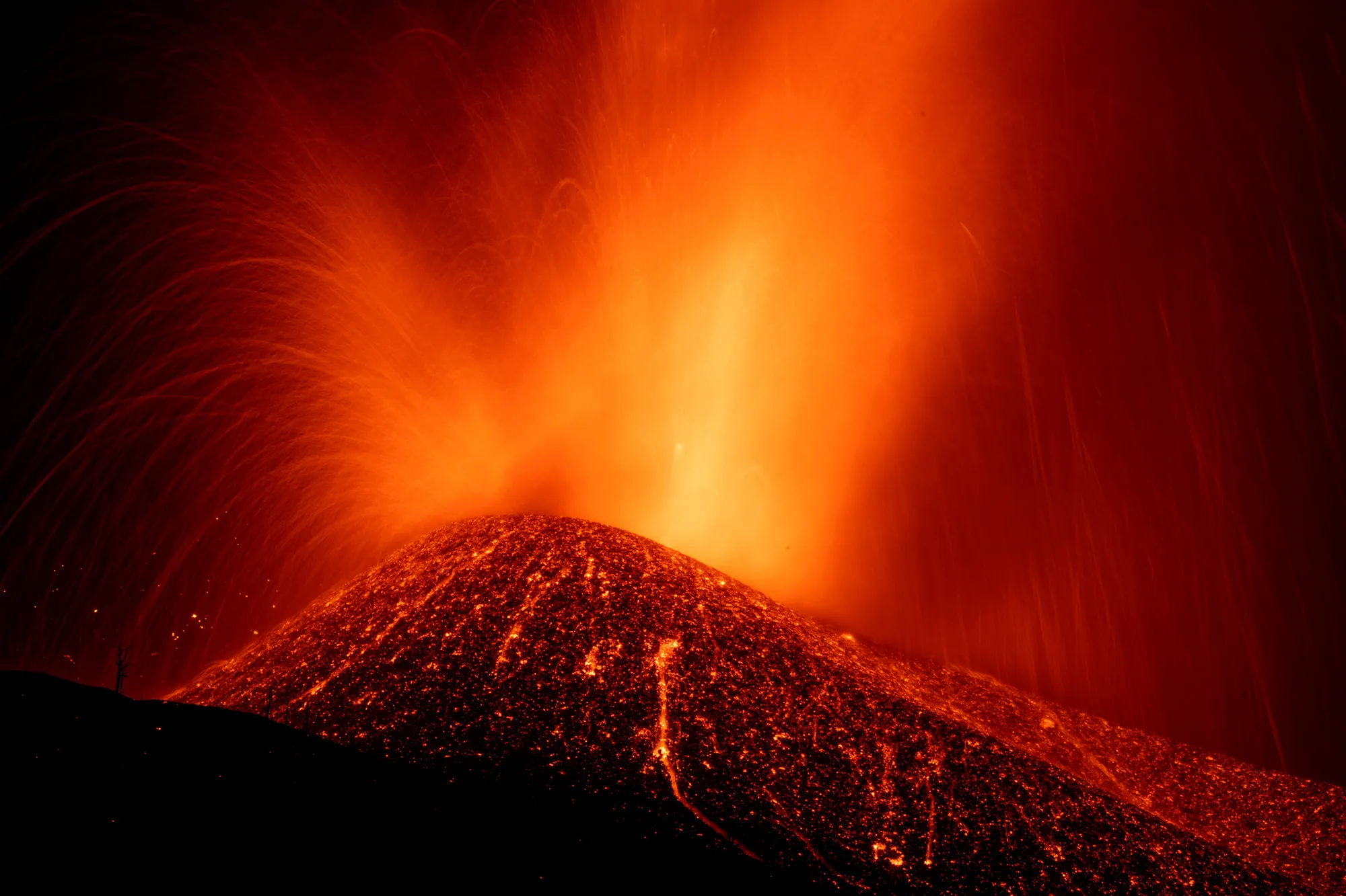 Lava Flow Volcano Eruption