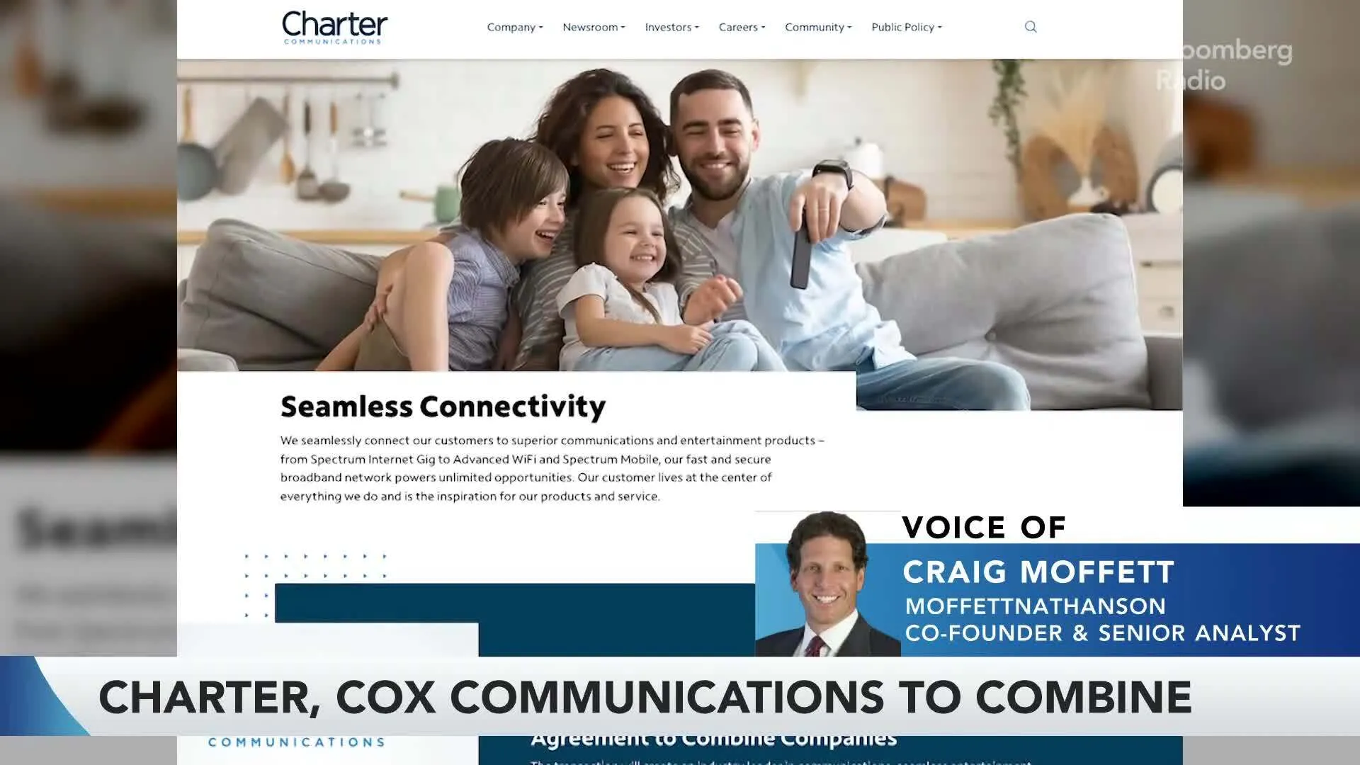 Watch Charter Agrees to Combine With Cox in $34.5 Billion Deal - Bloomberg